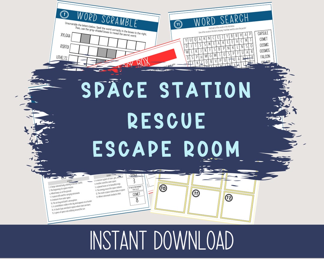 Escape Room I Space Station Rescue Printable Adventure Game for Kids I ...