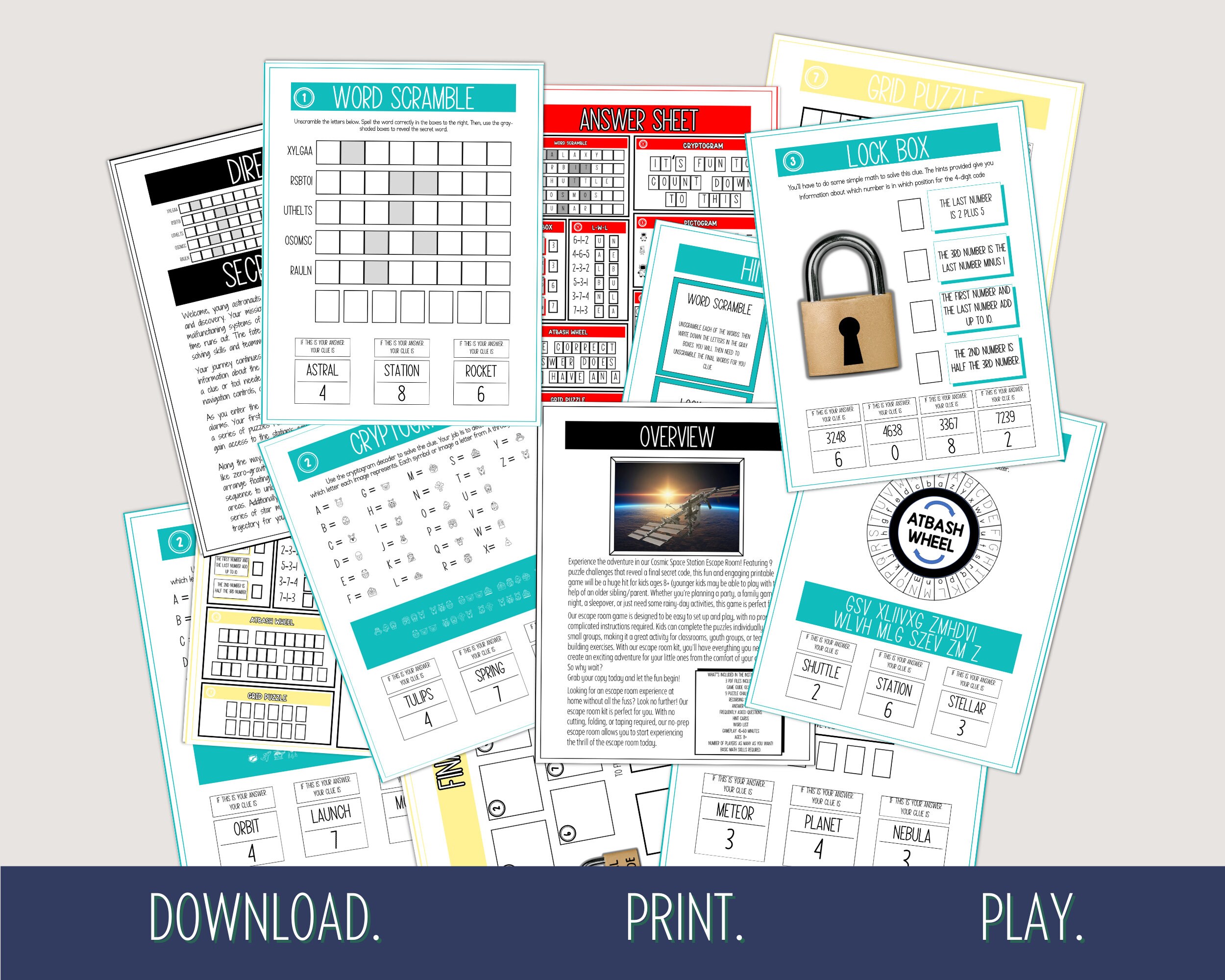 Escape Room I Space Station Rescue Printable Adventure Game for Kids I ...
