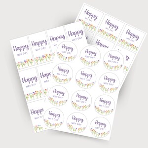 Printable May Day Basket Label | Cute Spring Tag Design I May Day Tag ...
