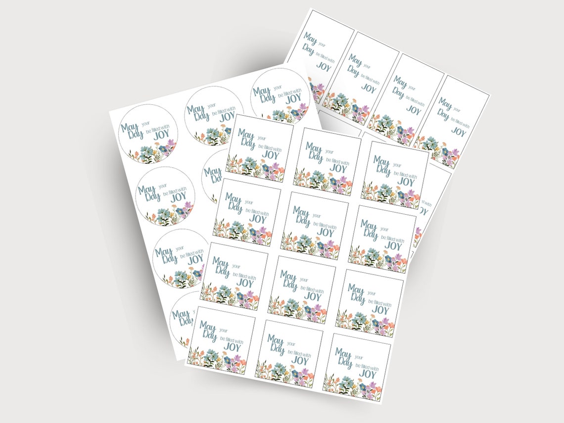 Printable May Day Basket Label | Cute Spring Tag Design I May Day Tag I ...