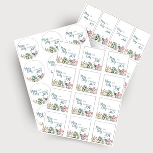 Printable May Day Basket Label | Cute Spring Tag Design I May Day Tag I ...