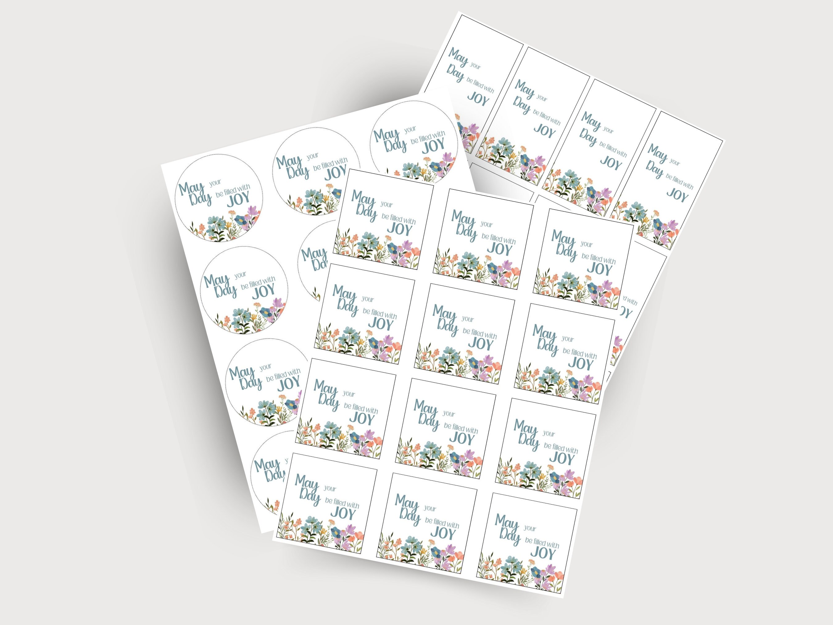 Printable May Day Basket Label | Cute Spring Tag Design I May Day Tag I ...