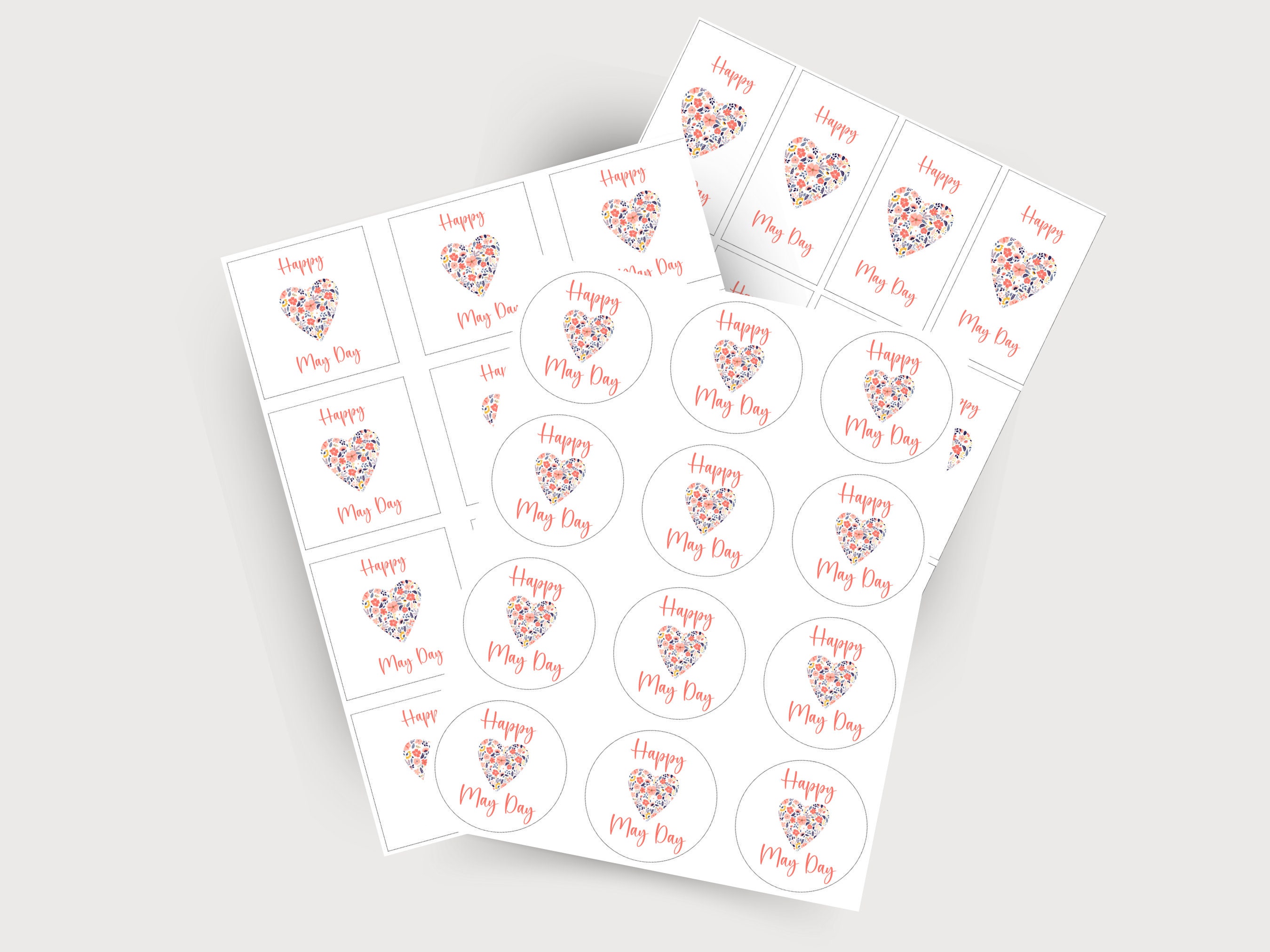 Printable May Day Basket Label | Cute Spring Tag Design I May Day Tag I ...