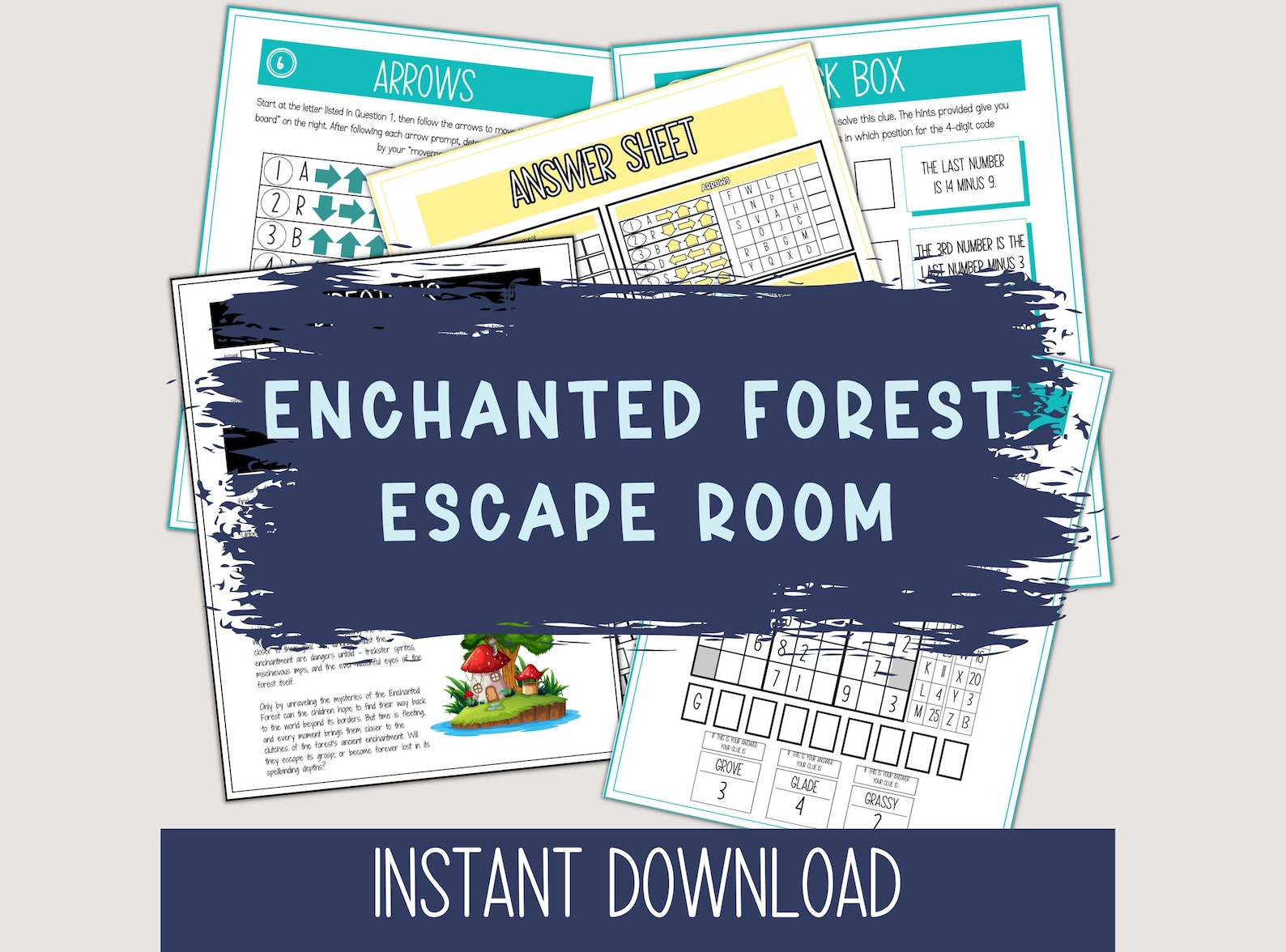 Escape Room I Enchanted Forest Printable Adventure Game for Kids ...