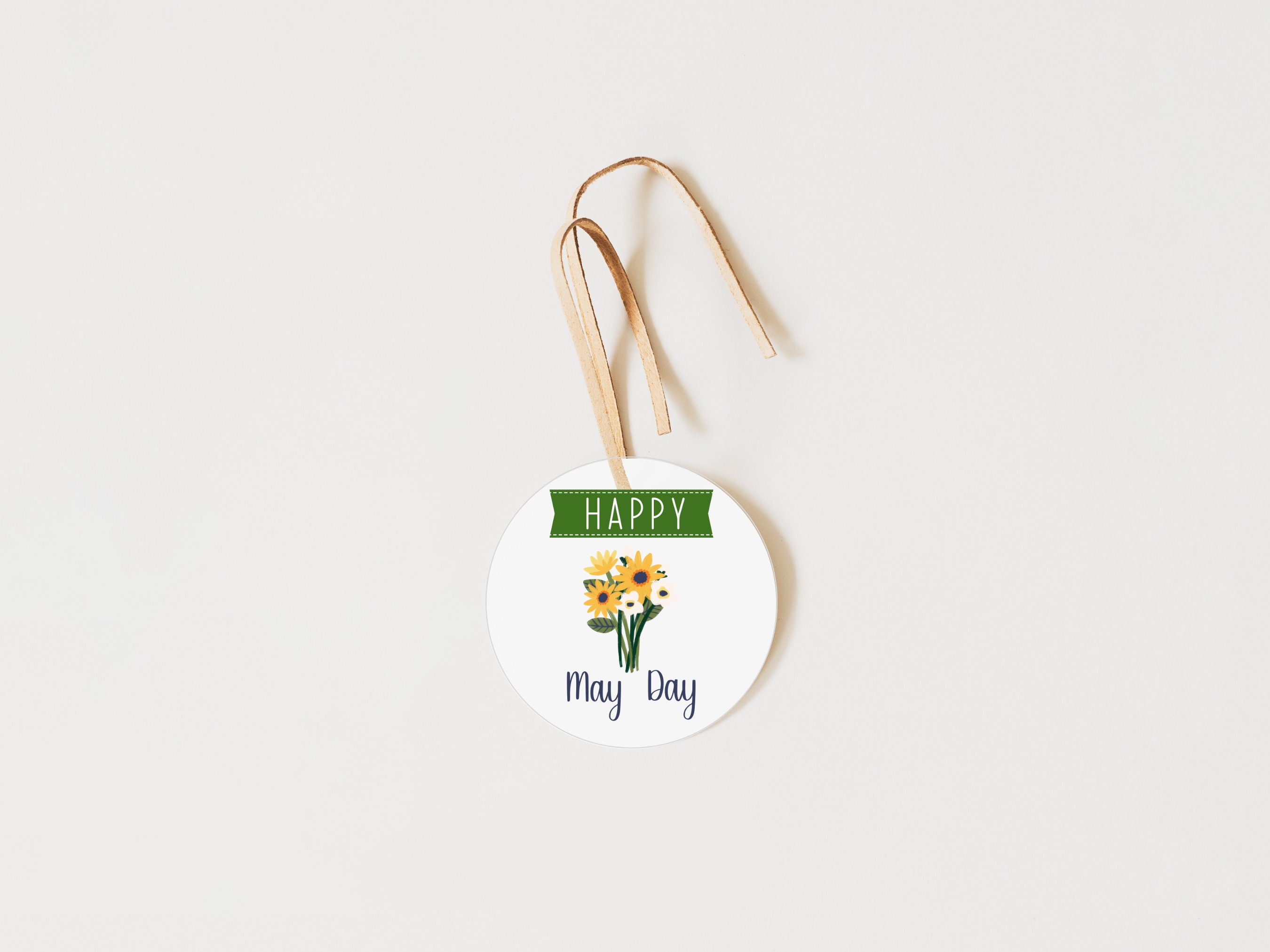 Simple May Day Gift Tag Printable I May Day Basket Hanging Tag I Print ...