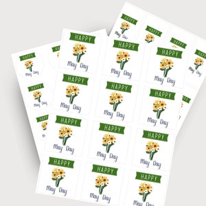 Simple May Day Gift Tag Printable I May Day Basket Hanging Tag I Print ...