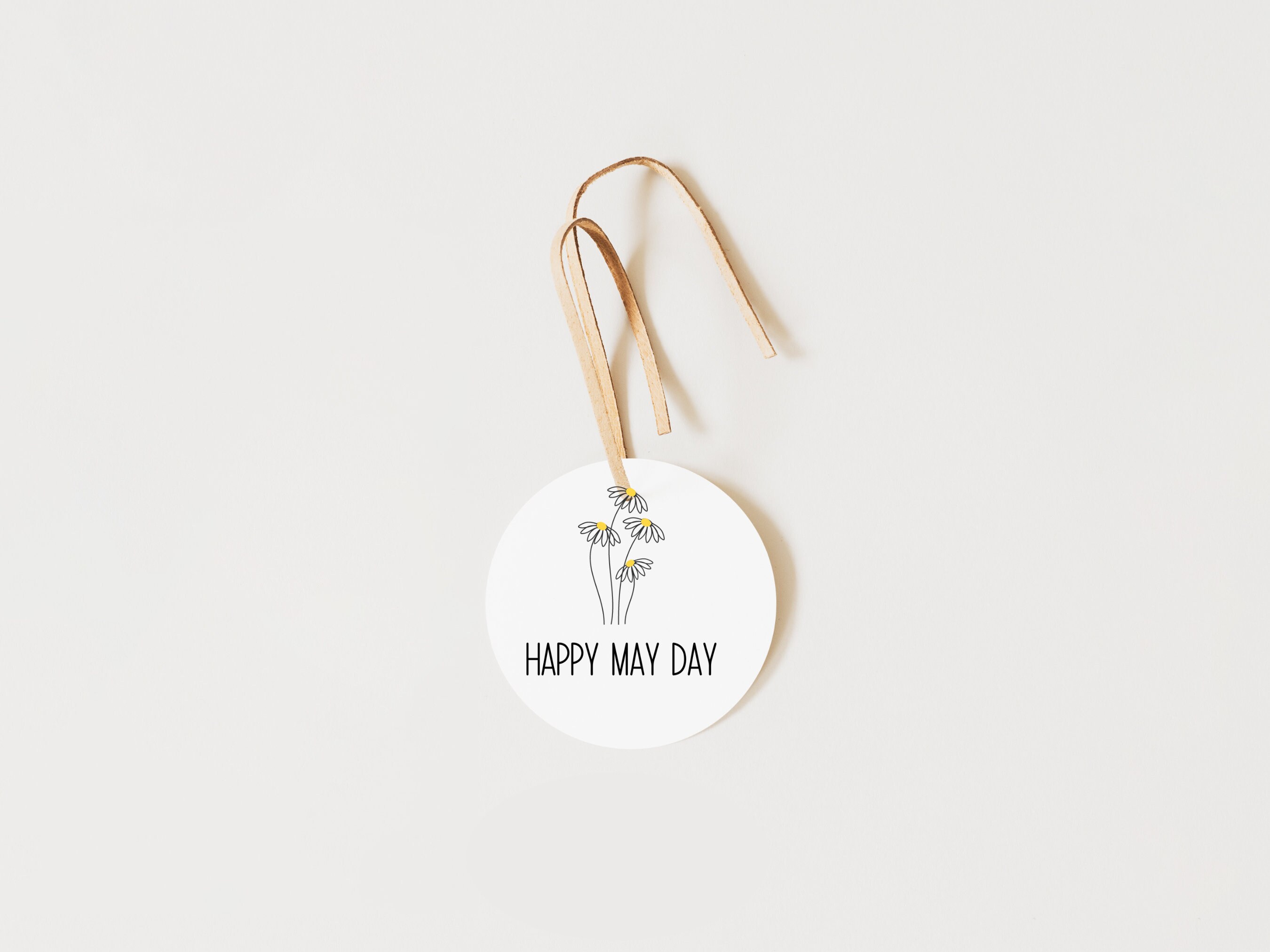 Simple May Day Gift Tag Printable I May Day Basket Hanging Tag I Print ...