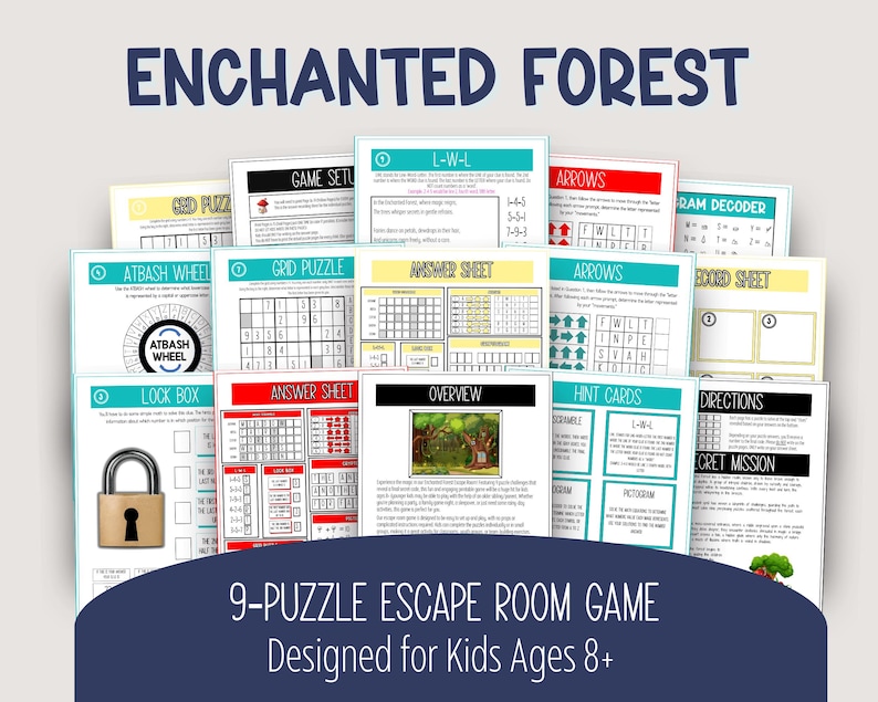 Escape Room I Enchanted Forest Printable Adventure Game for Kids ...