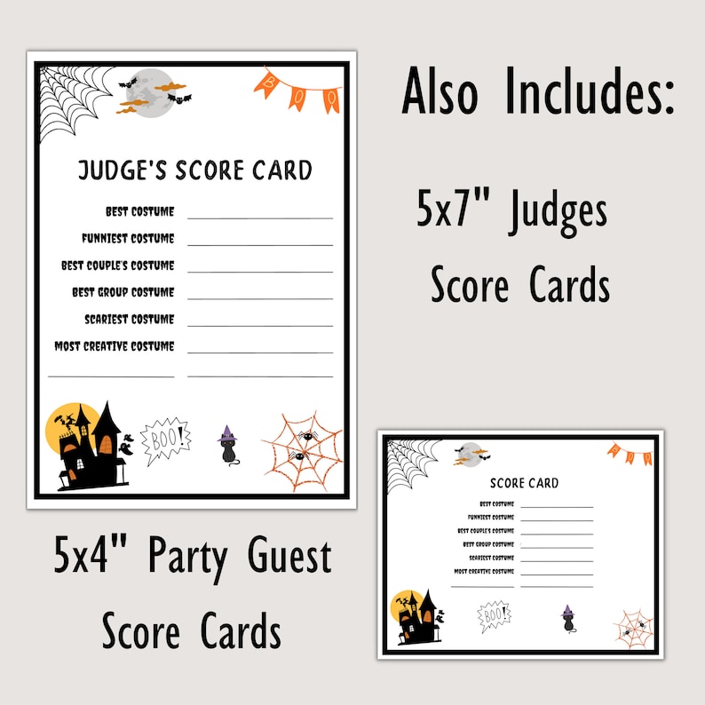 Printable Halloween Costume Party Award, Halloween Party, Halloween ...