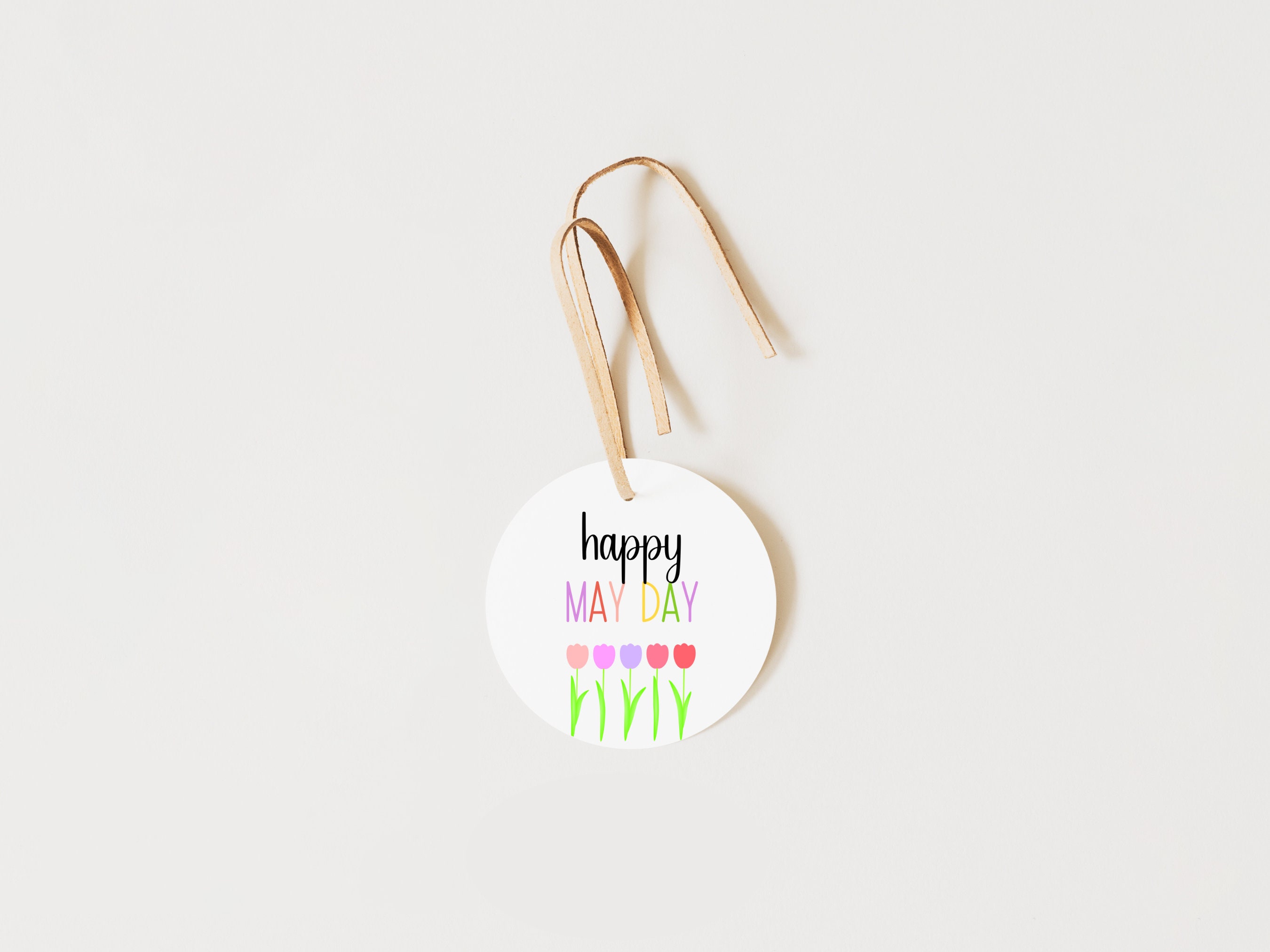 Printable May Day Basket Label | Cute Spring Tag Design I May Day Tag I ...