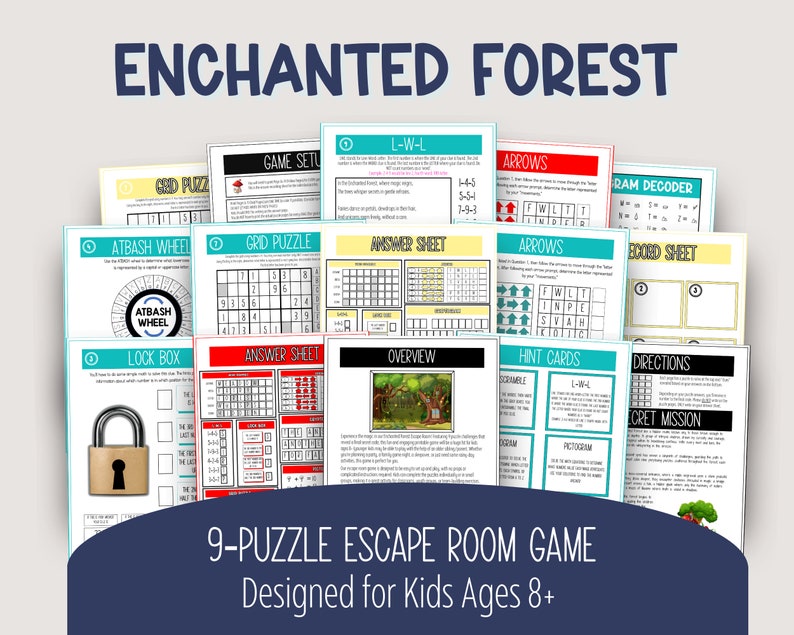 Escape Room I Enchanted Forest Printable Adventure Game for Kids ...