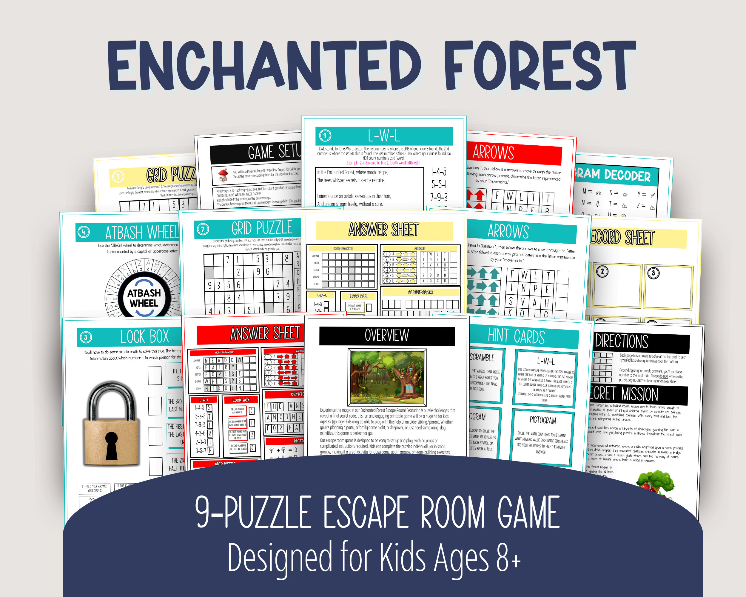 Escape Room I Enchanted Forest Printable Adventure Game for Kids ...