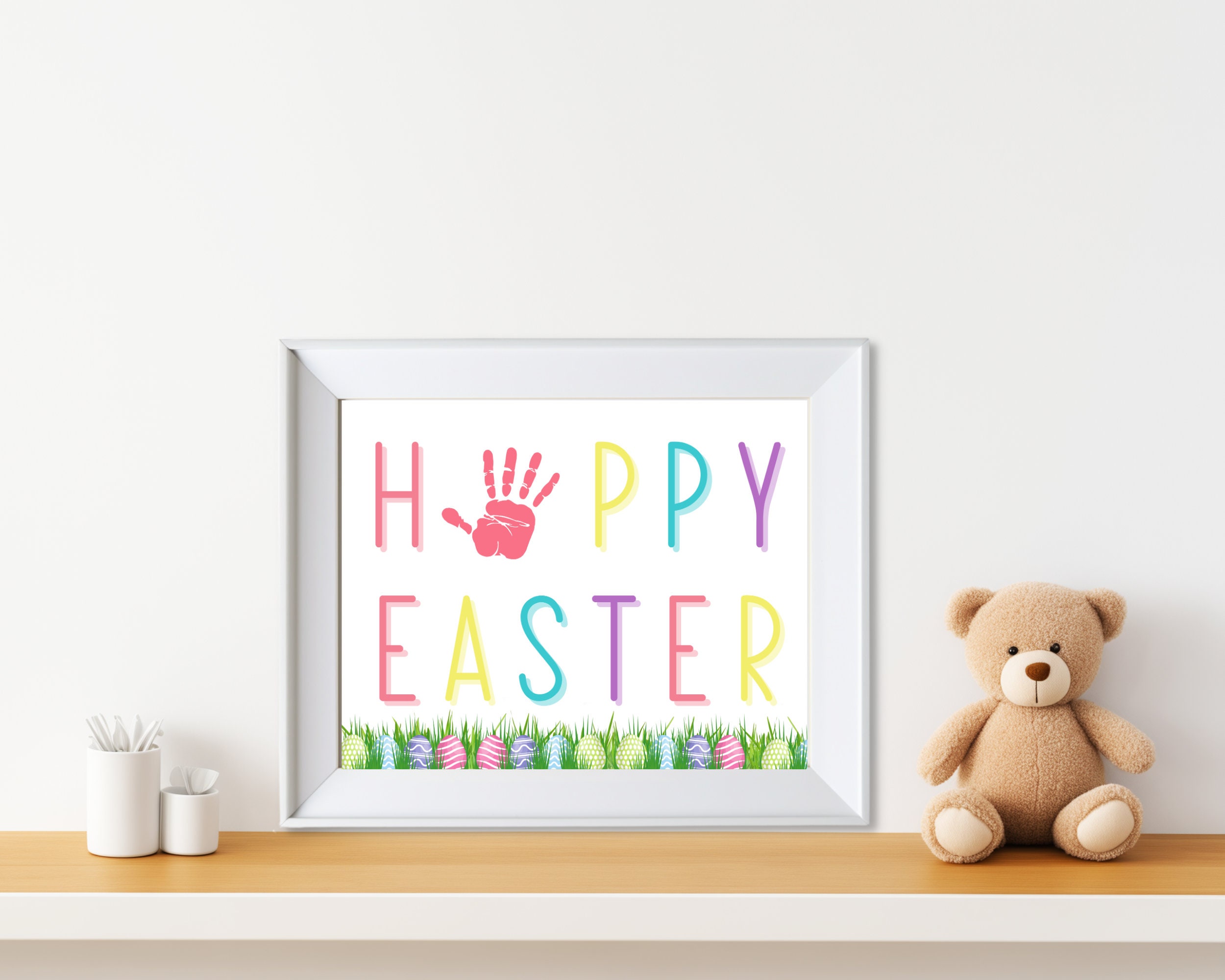 Personalized Easter Handprint Art: A Unique Gift for Loved Ones - Etsy