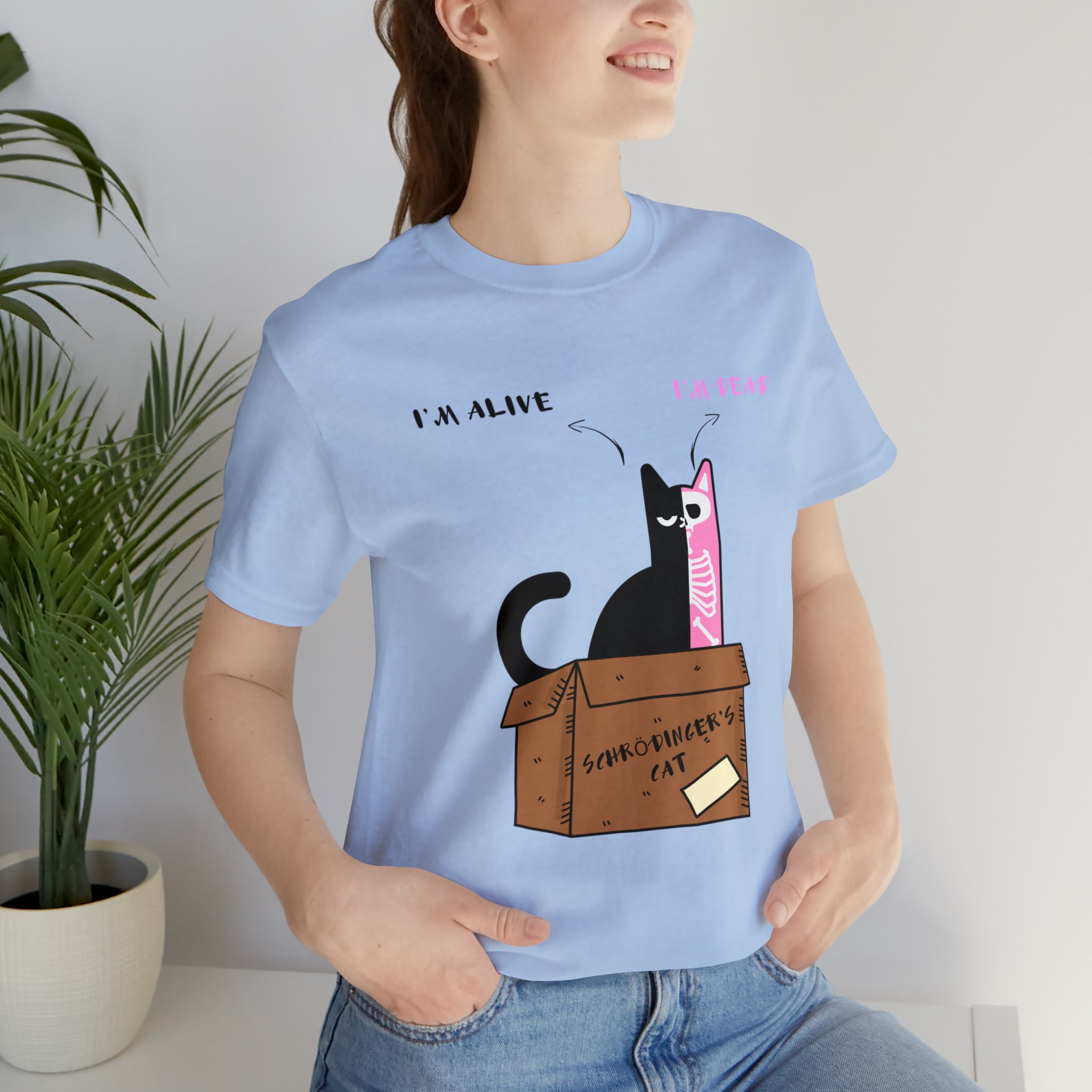 Schrödinger Cat T-shirt, Phisics, Dead, Alive, Poison, Quantum, Box - Etsy