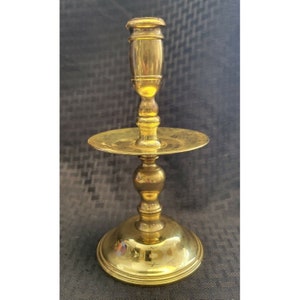 Heavy Brass Candlesticks With Drip Tray 8 1/4" - Etsy