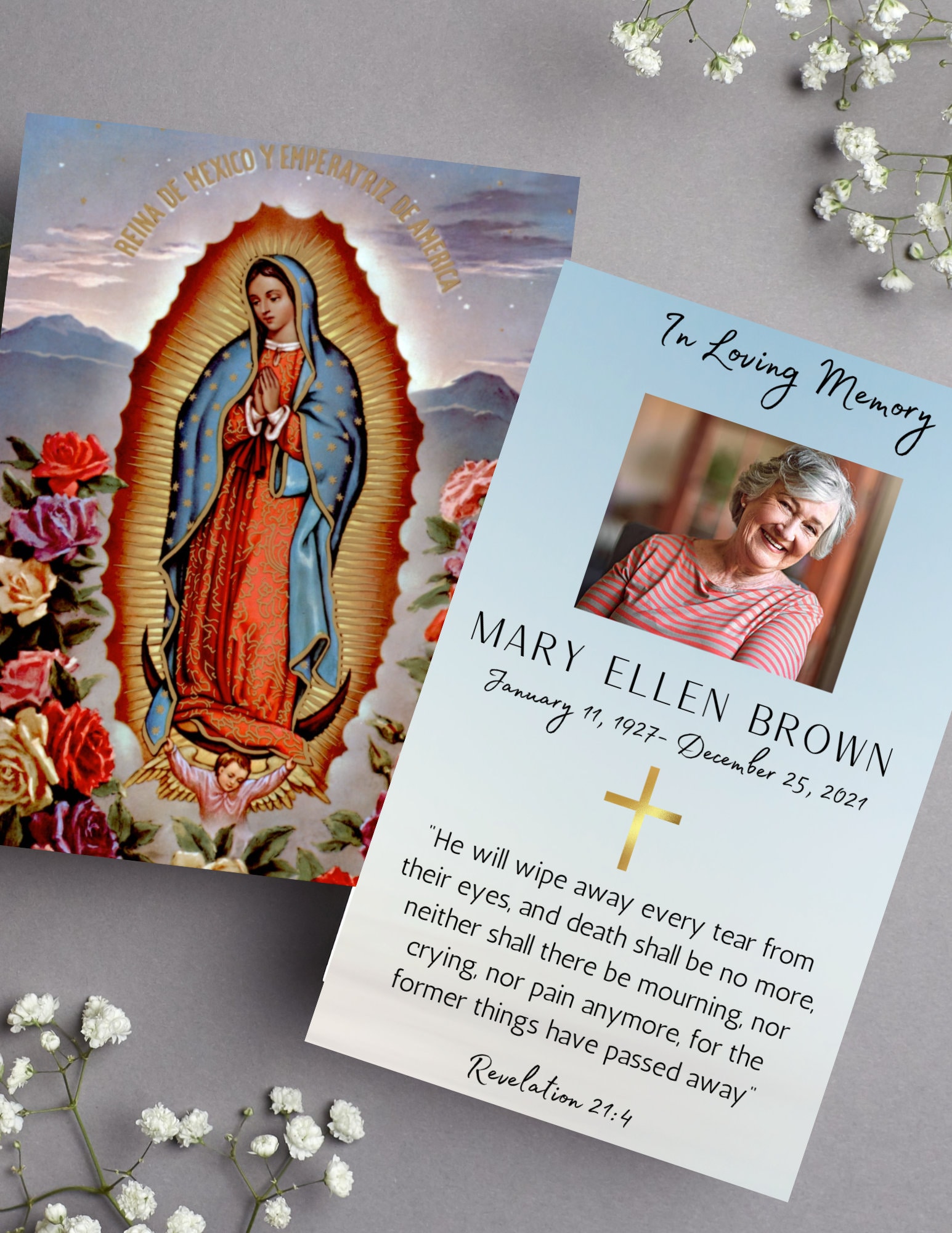 Prayer Cards, Our Lady of Guadalupe, Catholic Prayer Cards, Mother Mary, Funeral, Memorial Cards ...