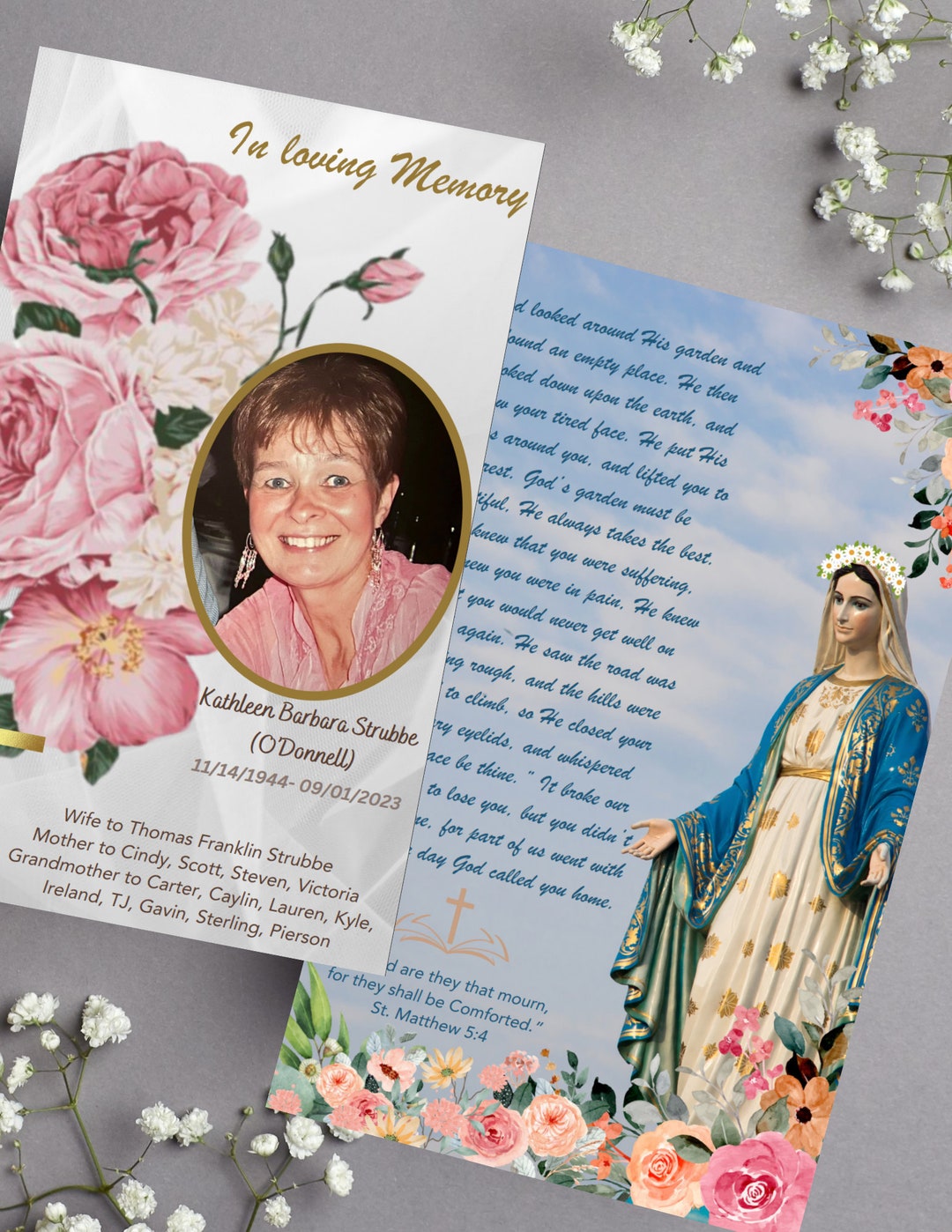 Prayer Cards, May Crowning, Assumption of Mary, Catholic Prayer Cards ...