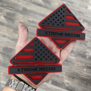 Fender Badge Pair - Custom Text American Flag - Fits 2021+ Bronco ...