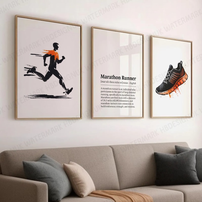 Marathon Runner Poster - Etsy