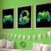 Neon Green Gamer Print Poster - Set of 3 Gaming Prints | Game Bedroom ...