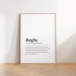 Rugby Print Set - Set of 3 Rugby Posters | Rugby Gifts for Men ...