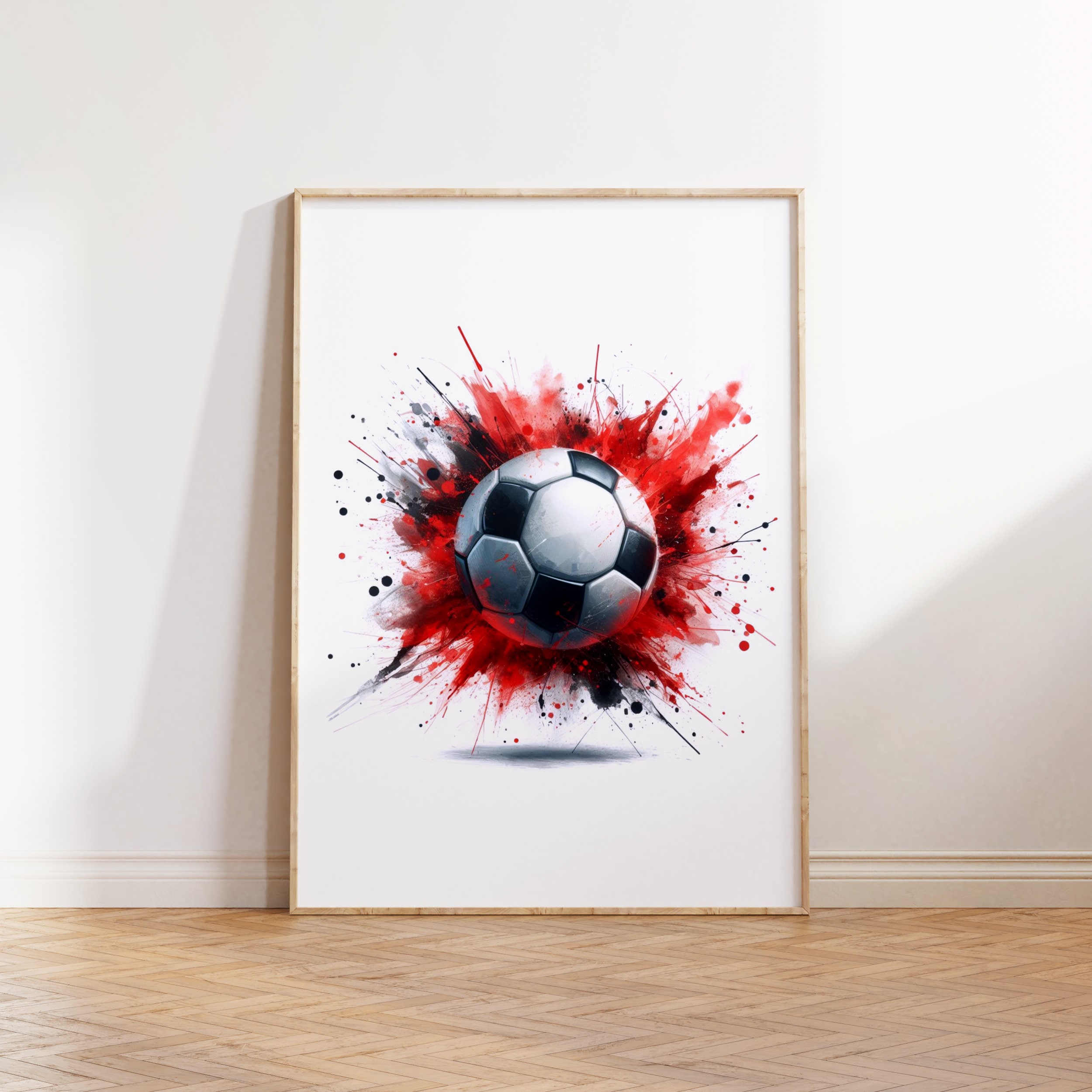 Football Wall Art Prints Set of 3 Soccer Prints Boys Bedroom Decor Teen ...