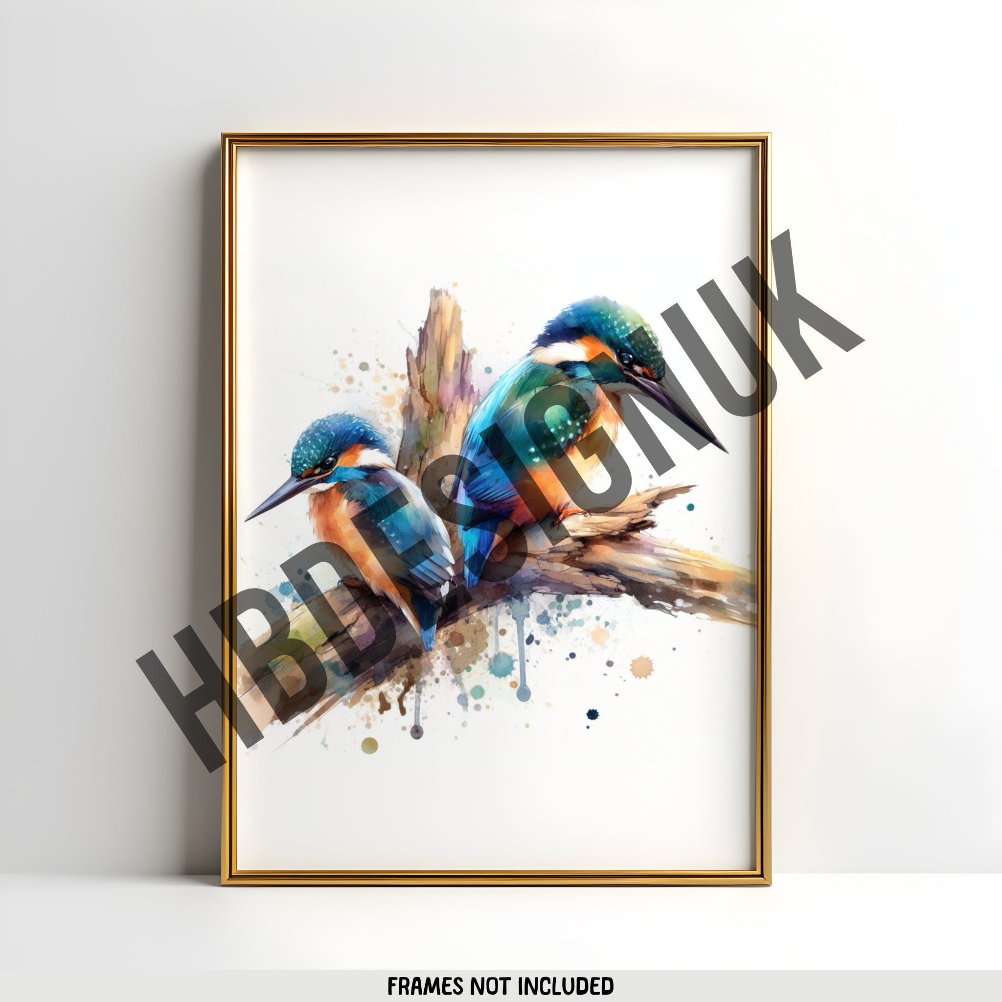 Kingfisher Poster Set - Set of 3 Prints | Watercolor Kingfishers ...