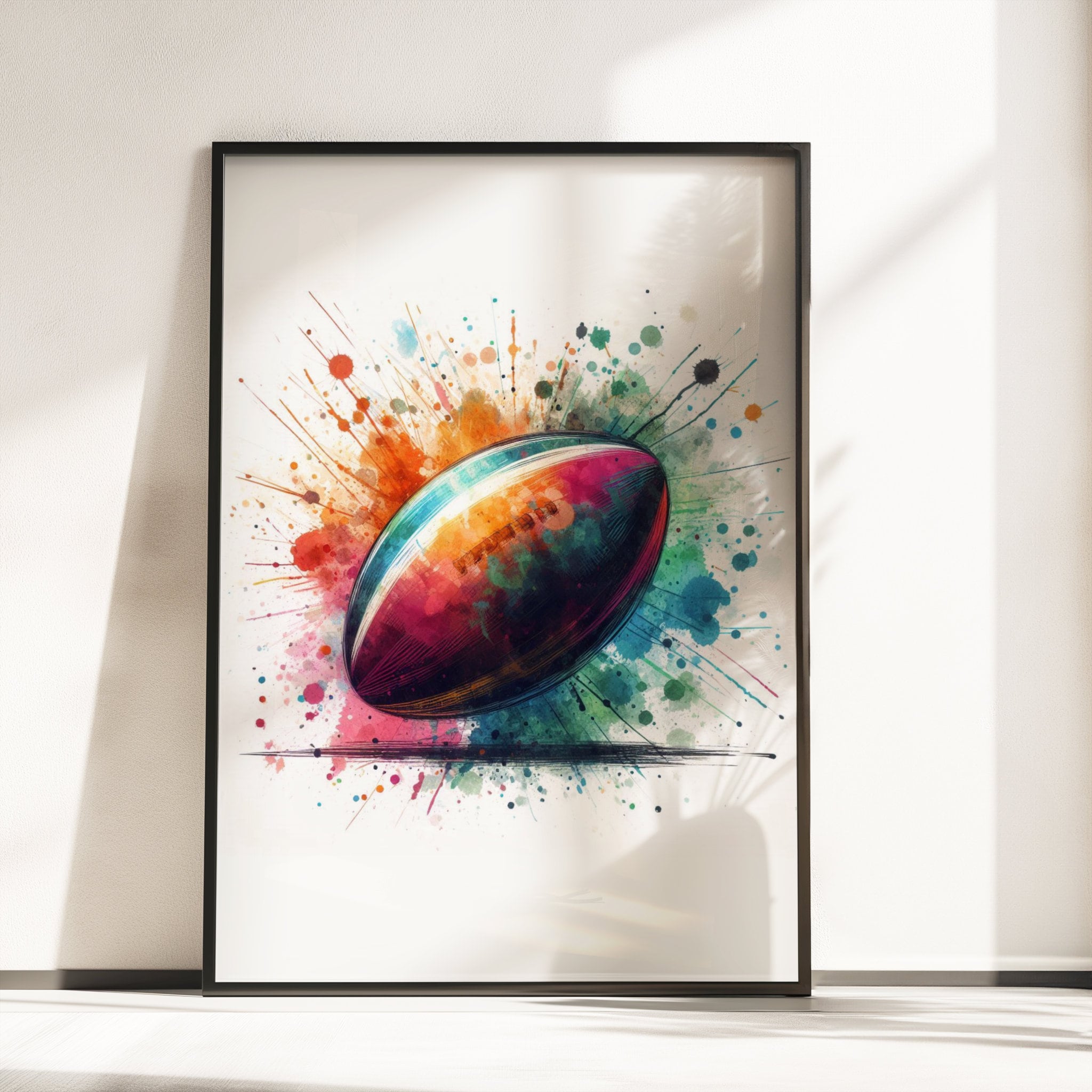 Rugby Print Set - 3 Rugby Posters | Boys Bedroom Decor | A4/A3 Wall Art ...