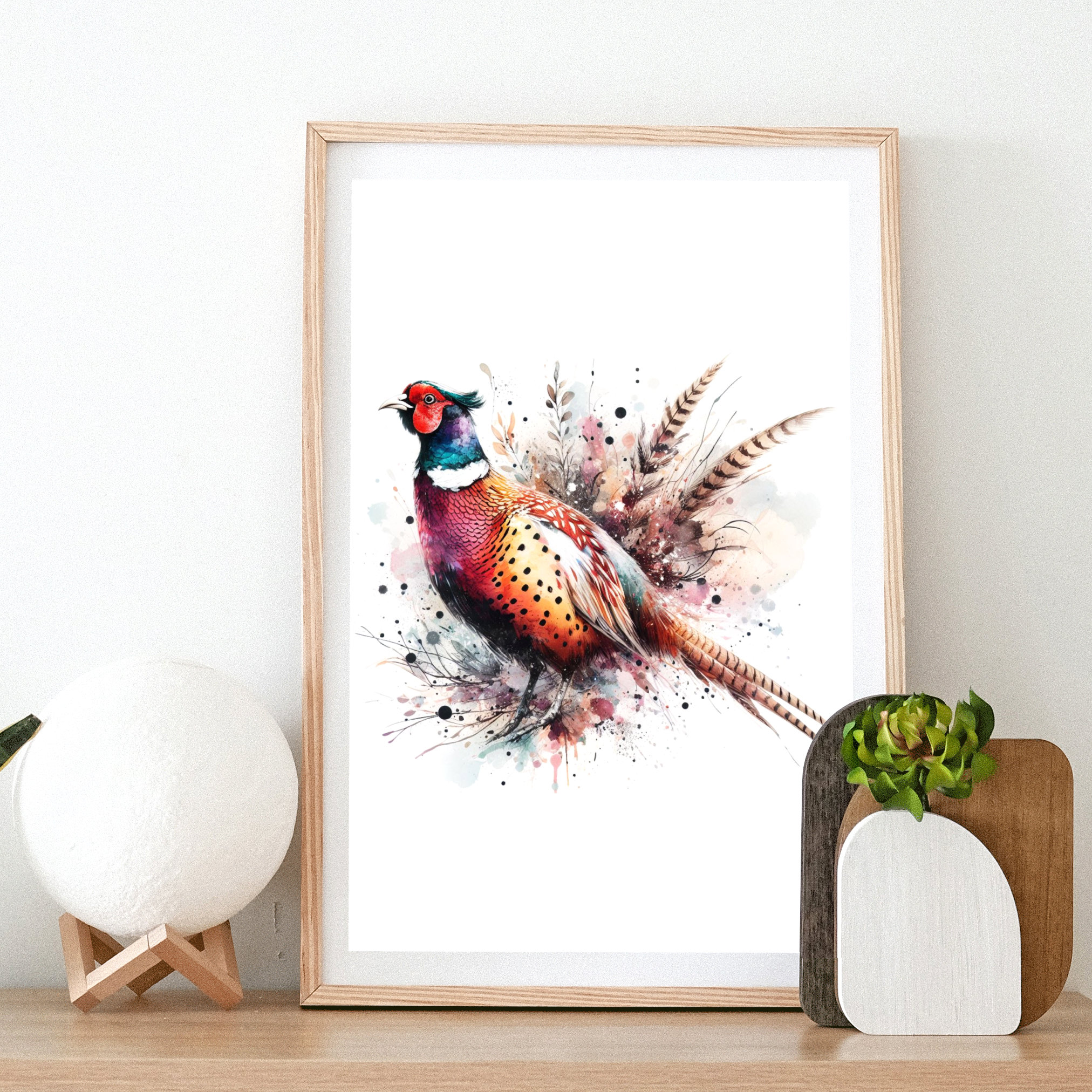Pheasant Print Poster - Set of 3 Paintings | Pheasant Watercolour ...