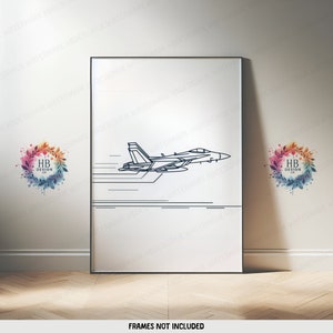 Fighter Jet Print Set - 3 Posters | Boys Bedroom Artwork | Plane Wall ...