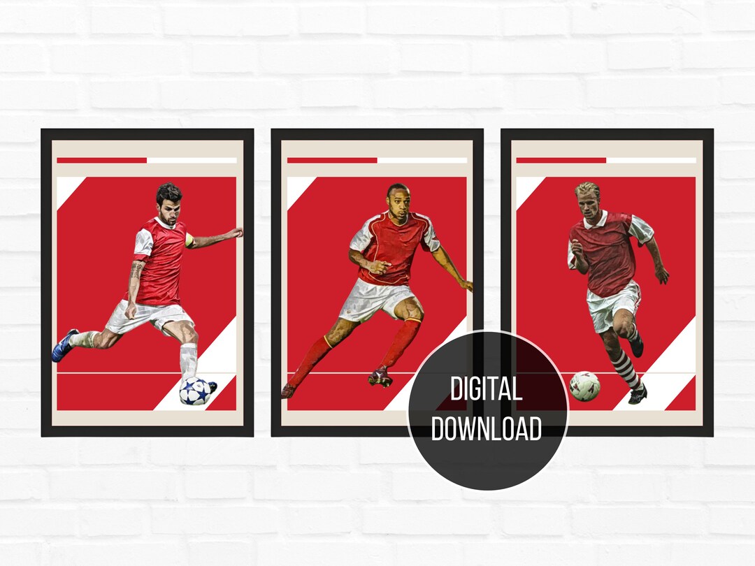Arsenal Legends Poster Set of 3 Pictures Henry Fabregas - Etsy