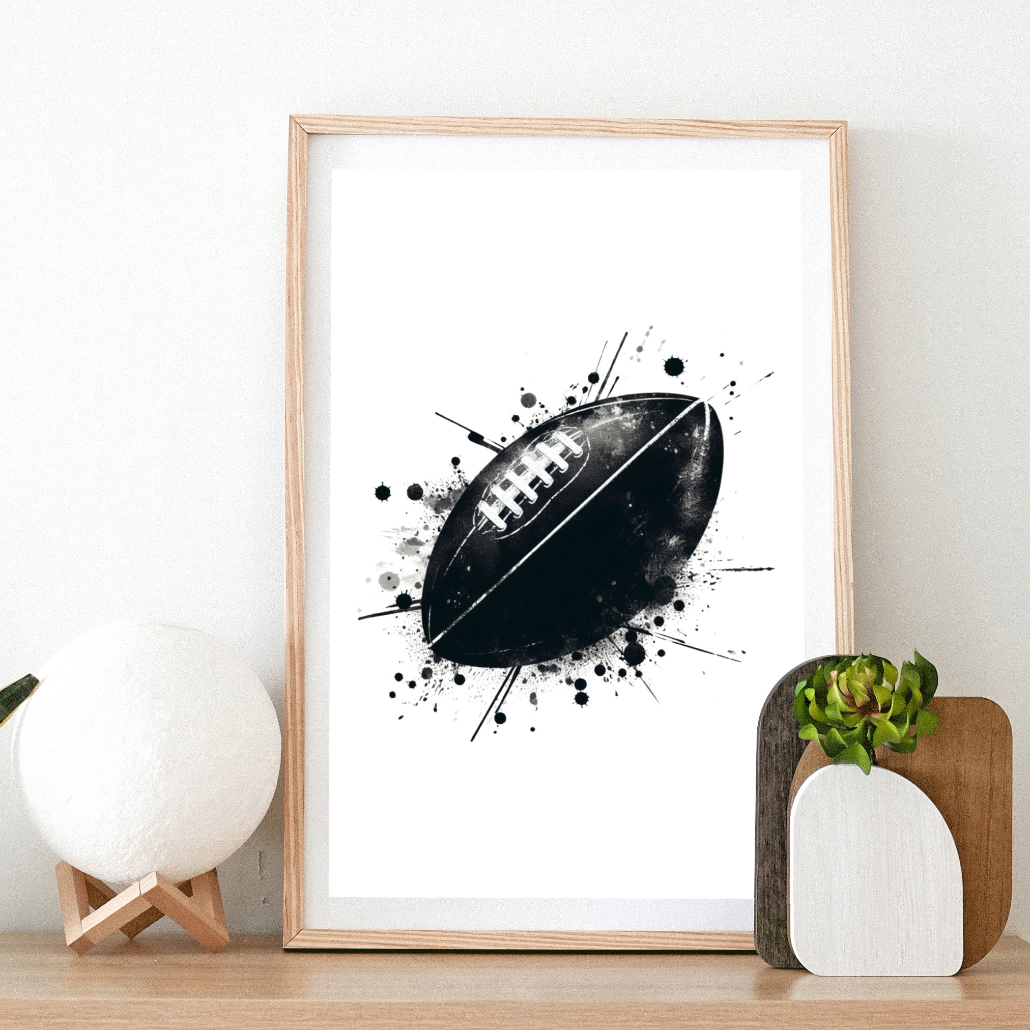 Rugby Print Set Set of 3 Rugby Posters Rugby Gifts for Men Watercolour ...