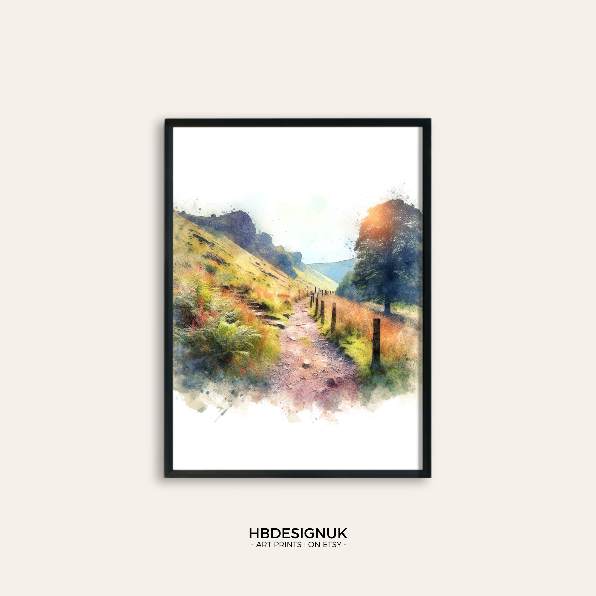 Hiking Poster Set Set of 3 Prints Watercolor Painting Watercolour ...