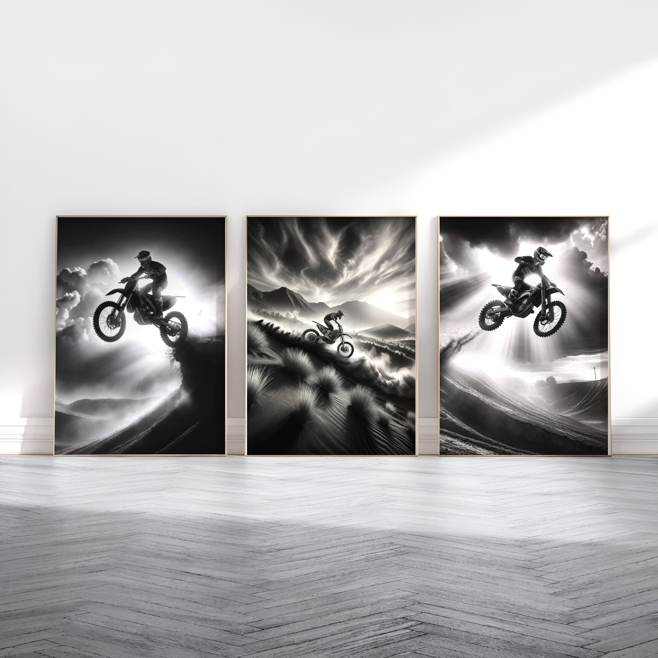 Motocross Epic Photo Print Set Set of 3 Dirt Bike Posters Motorcycle ...