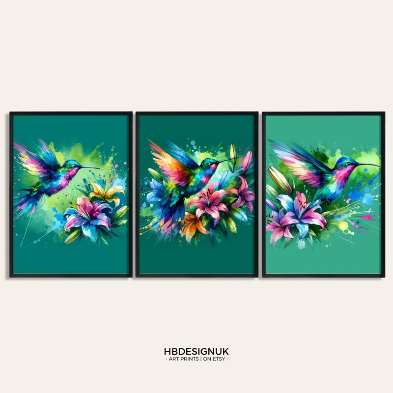 Hummingbird in Jungle Poster - Etsy UK