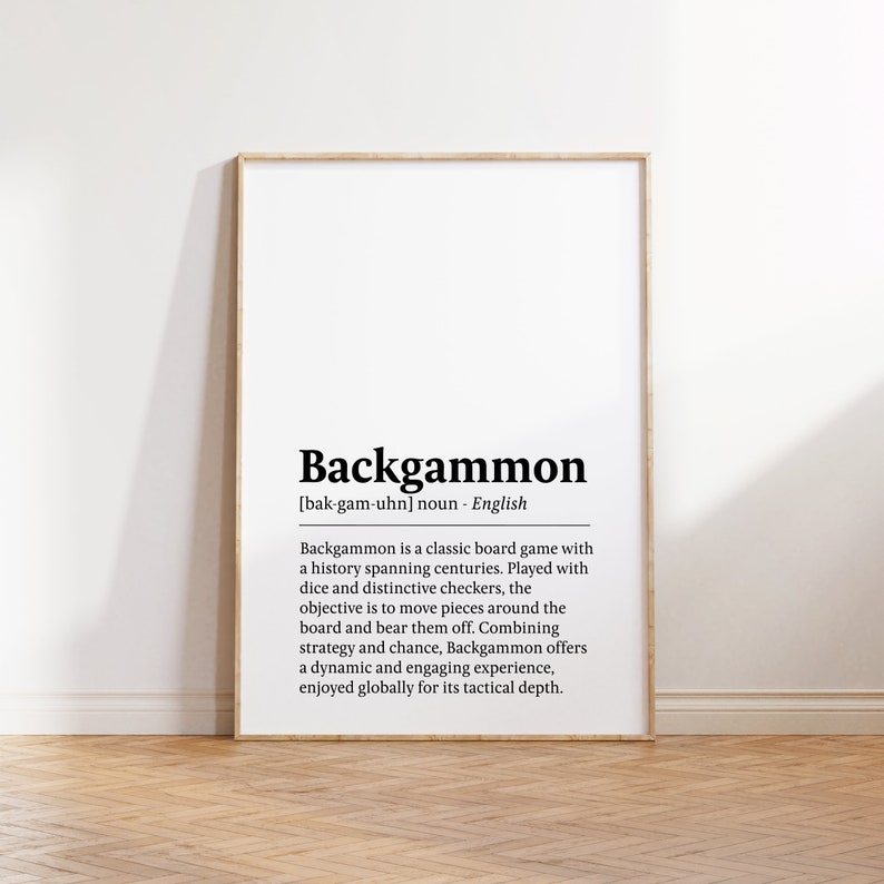 Backgammon Art Print Poster - Set of 3 Posters | Room Decor Art Prints ...