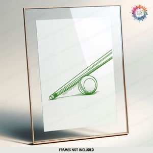 Minimal Green Snooker Prints - Set of 3 Posters | Line Art Design | 8 ...