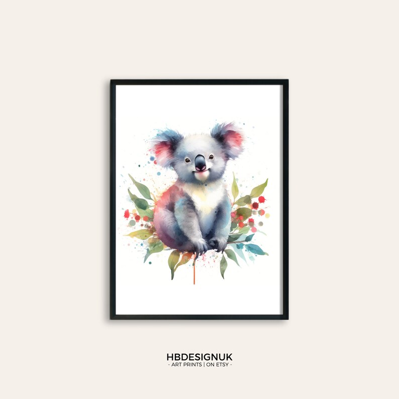 Koala Print Poster - Set of 3 Posters | Watercolor Painting ...