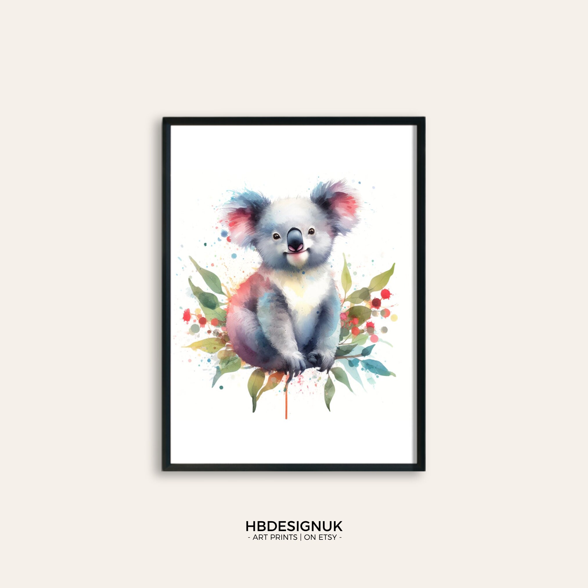 Koala Print Poster - Set of 3 Posters | Watercolor Painting ...