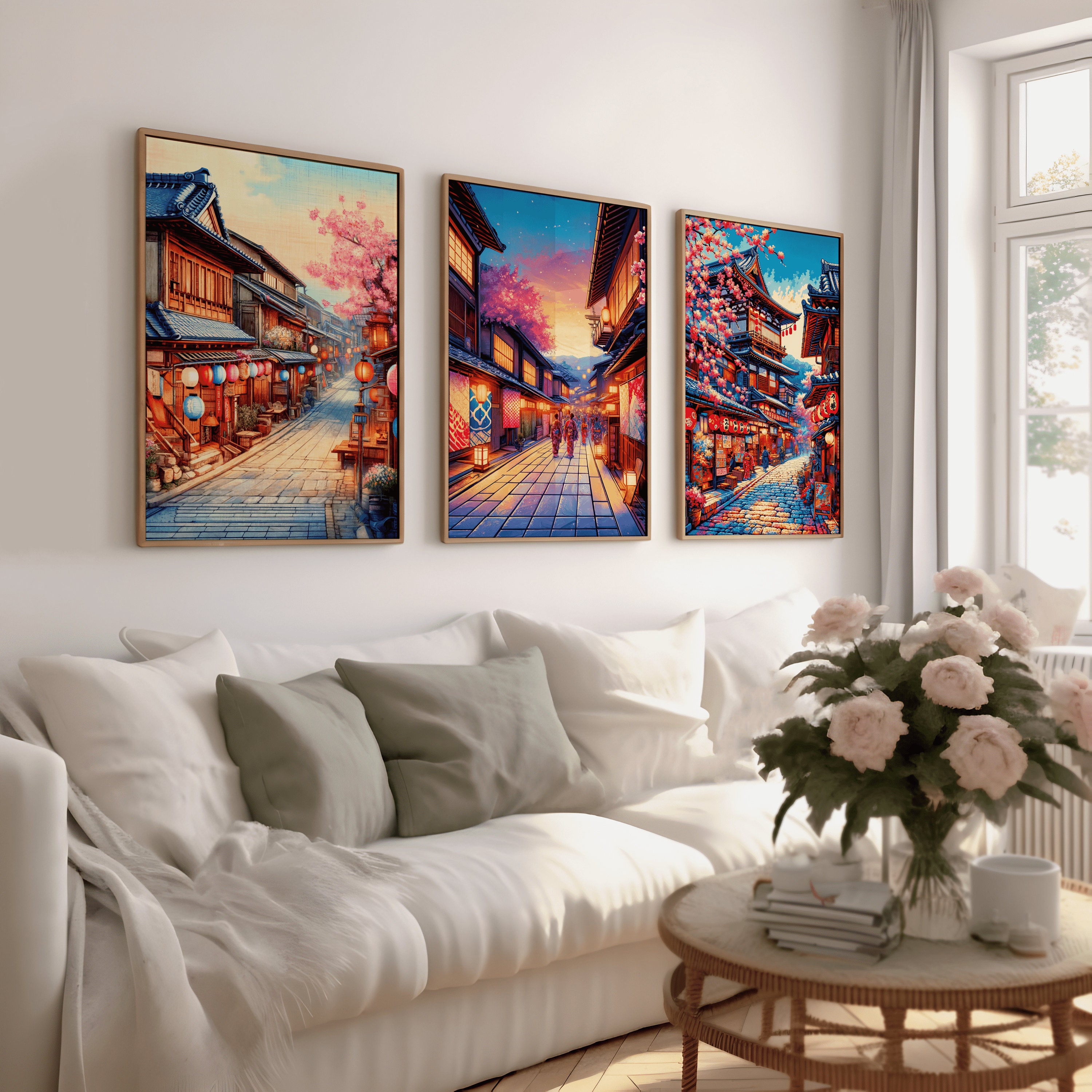 Japan Poster Prints Set of 3 Posters Vintage Wall Art Decor Travel ...