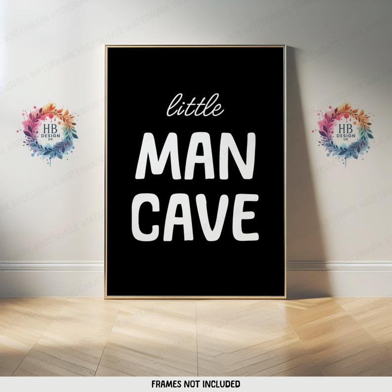 Boy Nursery Prints - Set of 3 Posters | Little Man Cave Room Decor ...