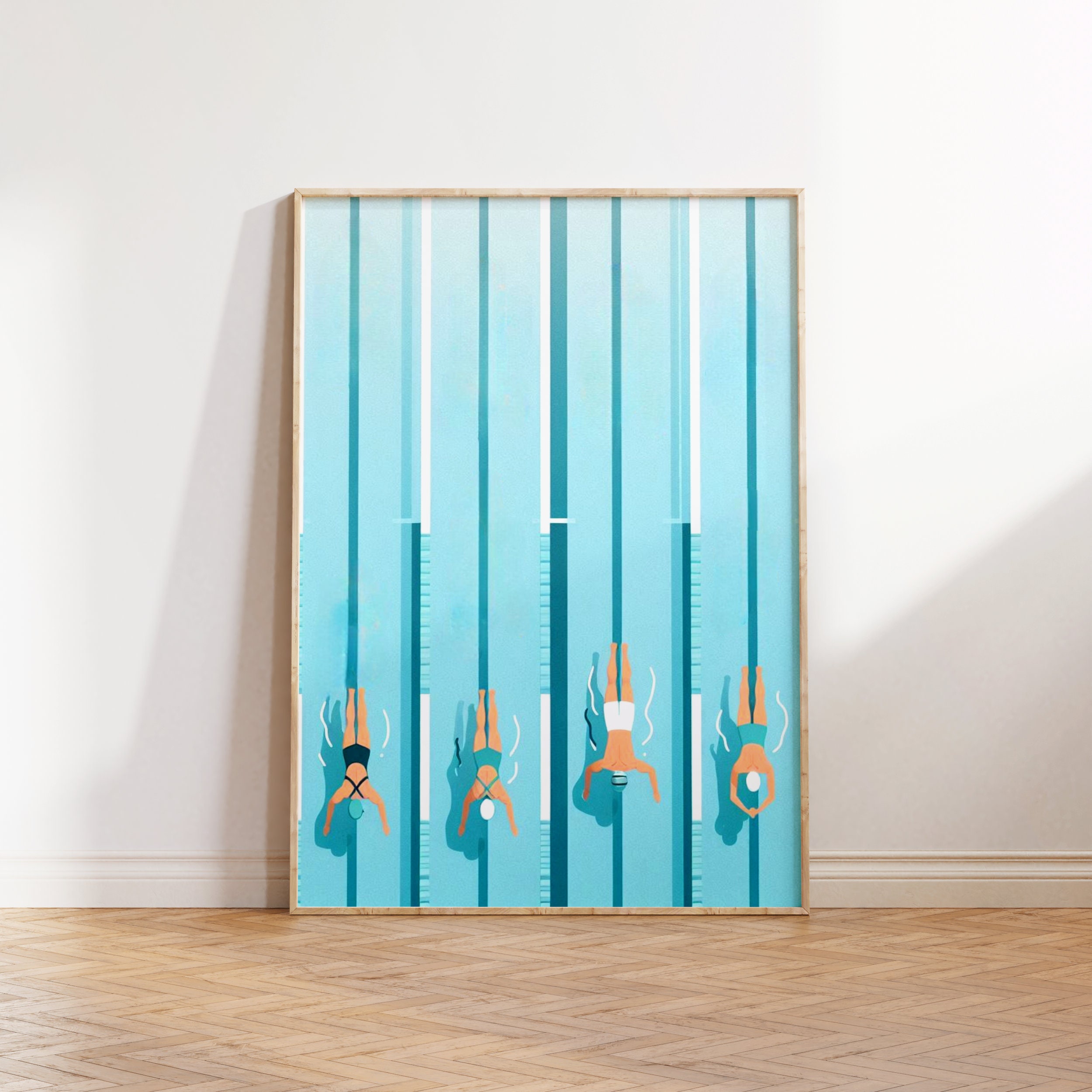 Swimming Lane Print Set - 3 Posters | Gift for Swimmer | Swim Art ...