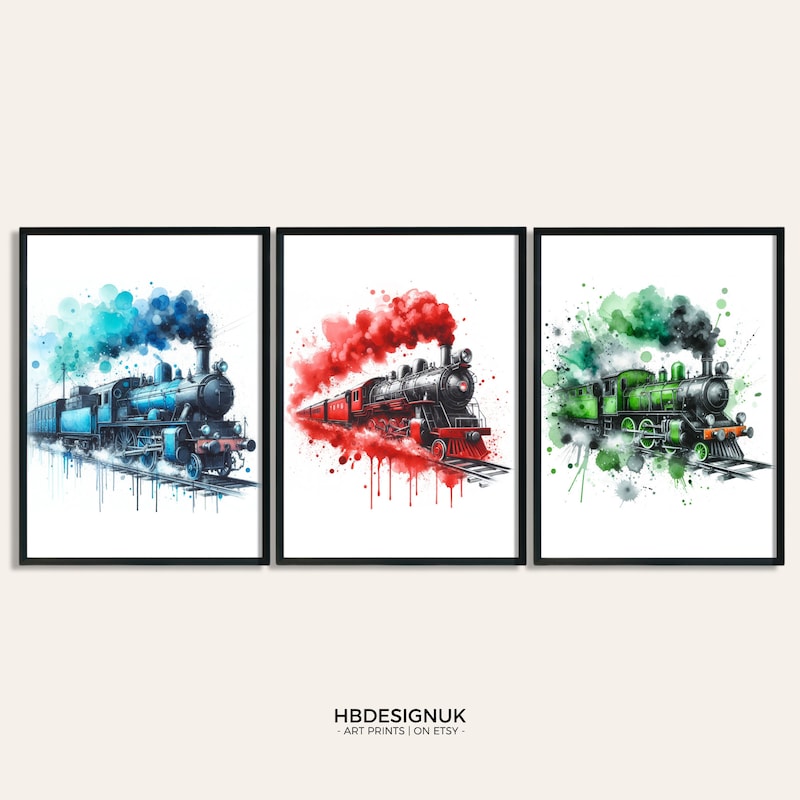 Train Prints - Etsy