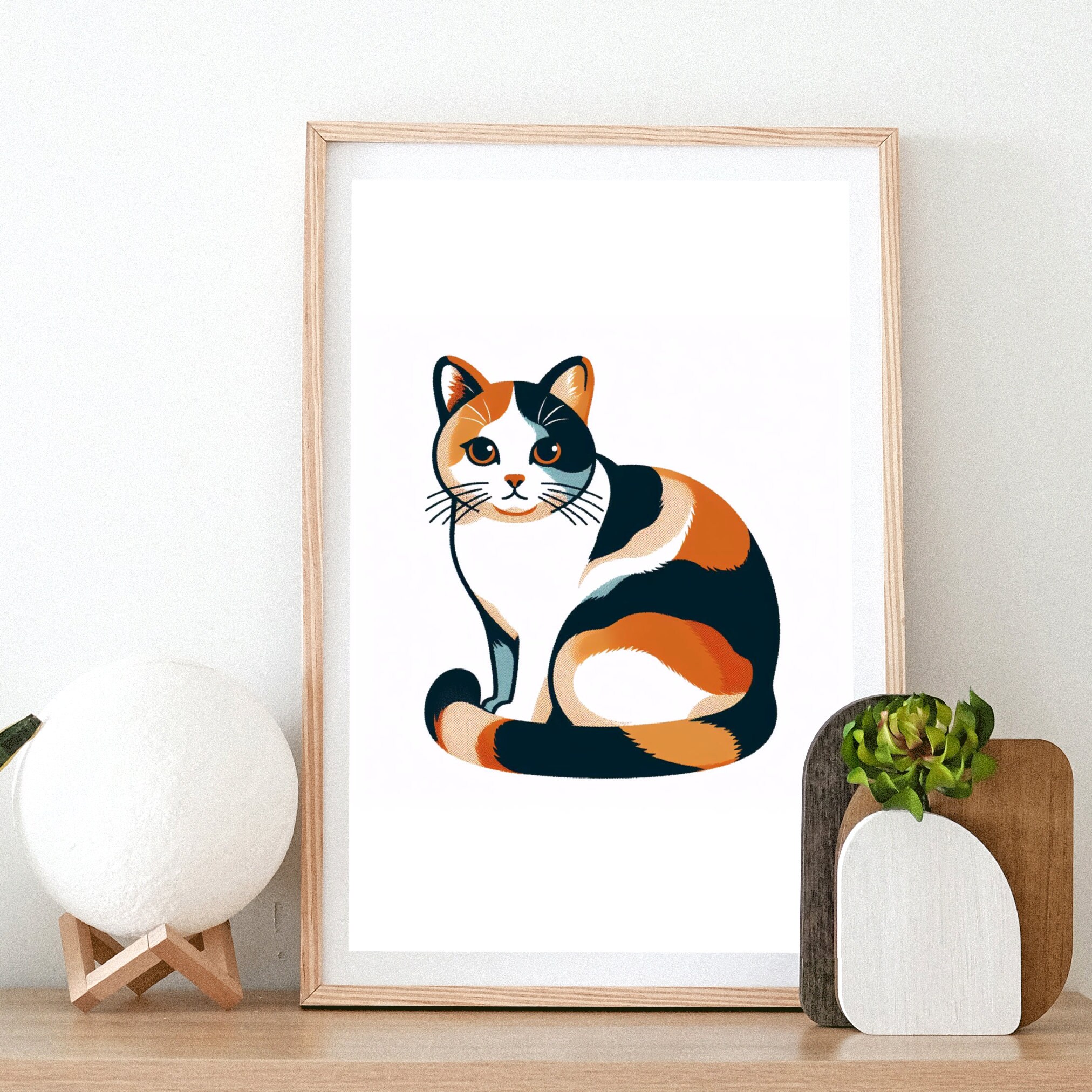 Calico Cat Print Set - Set of 3 Posters | Scandi Style Print | Pet ...