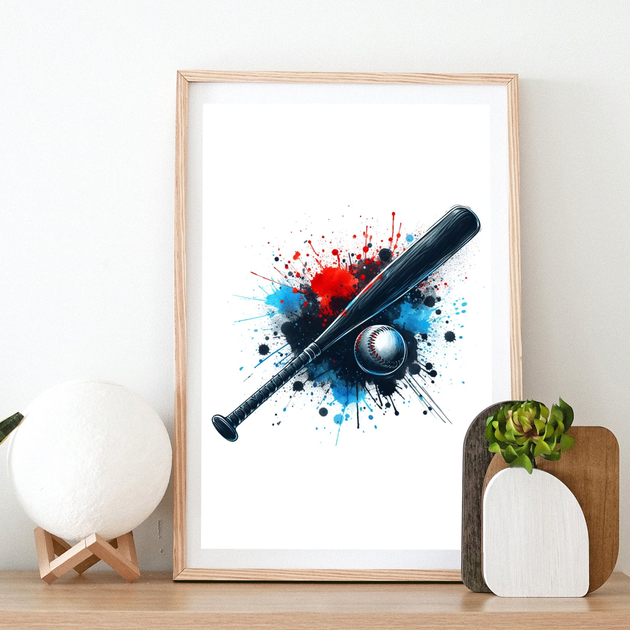 Softball Definition Poster Set Set of 3 Softball Prints Watercolour ...