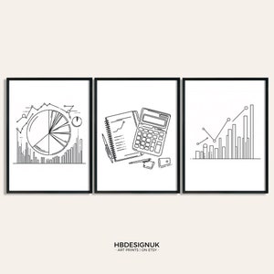 Accountant Poster Set - 3 Office Posters | Accounting Gift | Bookkeeper ...