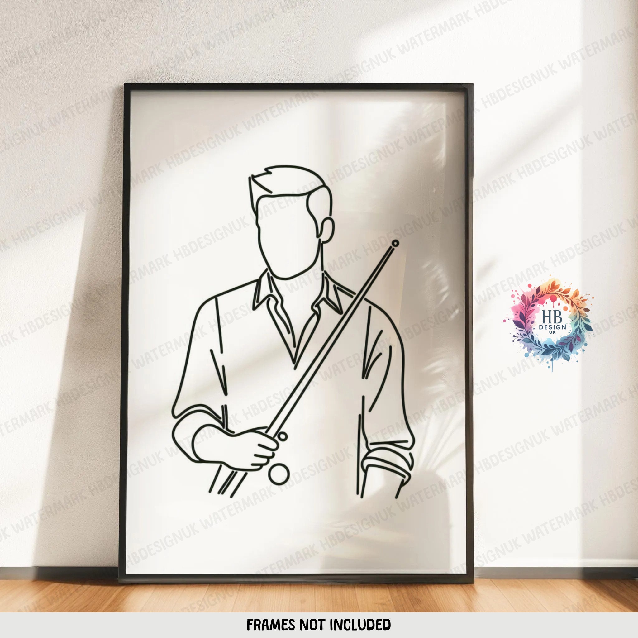 Minimalist Snooker Prints - Set of 3 Posters | Line Art Design | 8 Ball ...