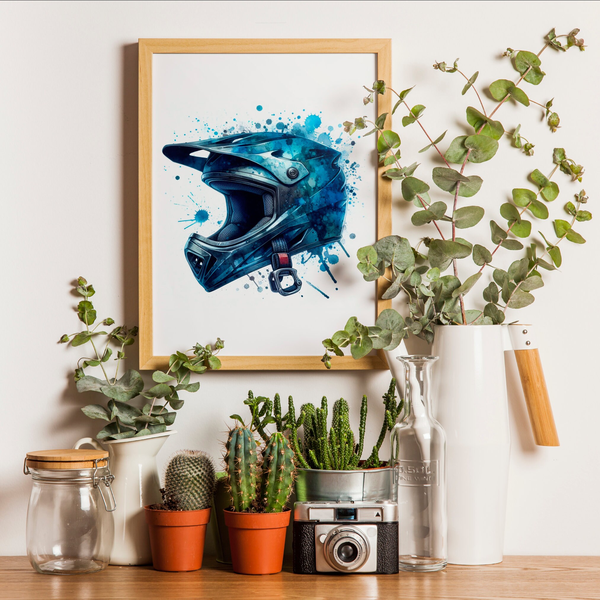 BMX Bike Poster Set of 3 Green Prints BMX Posters Bedroom Decor Gift ...