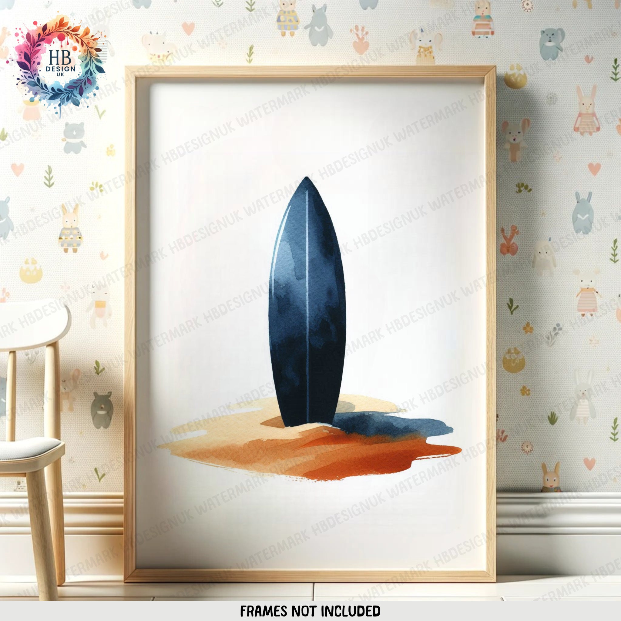 Surfing Print Set - 3 Posters | Surfer Wall Art | Kids Surf Nursery ...