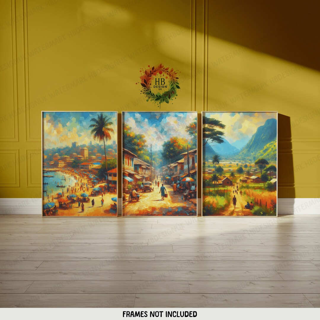 Ghana Poster Prints - Set of 3 Posters | Vintage Wall Art Decor ...